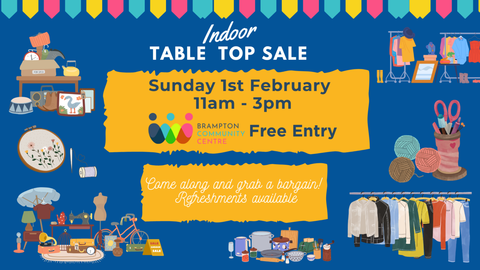 Indoor Table Top Sale – Brampton Community Centre
